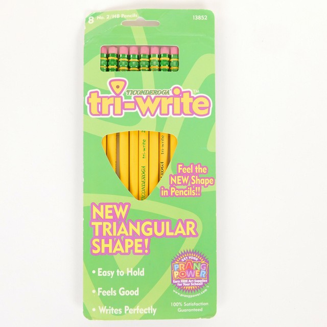 TICONDEROGA Tri-Write Triangular Pencils Standard Size Wood-Cased #2 HB ...