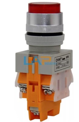5PCS FOR CHNT NP4 Series NP4-11DZS Red AC220V Illuminated Pushbutton ...