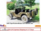 Bikini Top Canvas With Frame Fits Willys Jeep CJ 2A/3A/3B-Black | eBay