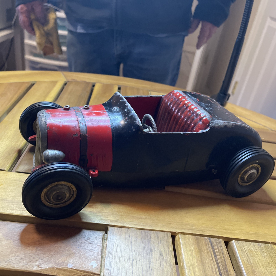 Vtg Orig. Ford Roadster All American Prod Co Hot Rod Tether Car Black ...