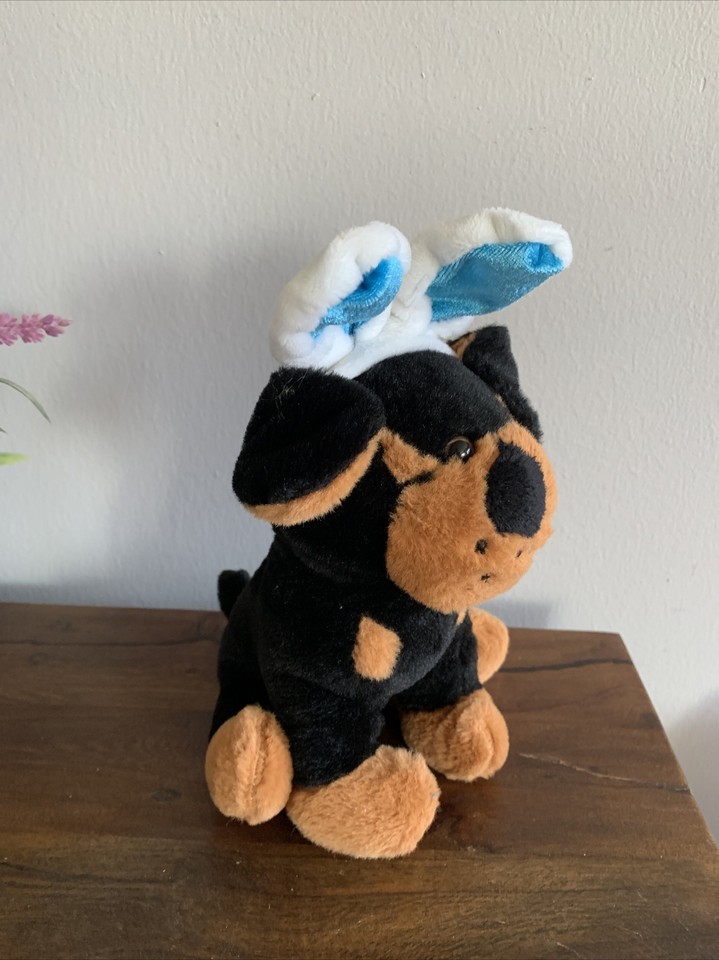 Easter Rottweiler Puppy With Bunny Ears Plush 8” DanDee Collectors ...