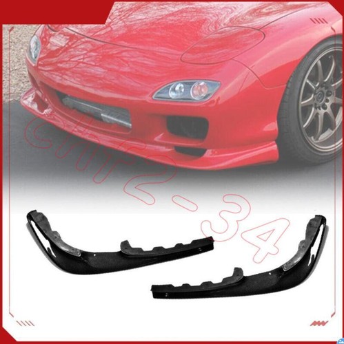 Dry Carbon Fiber Front Bumper Diffuser Splitter Lip Fit For Mazda RX7 ...