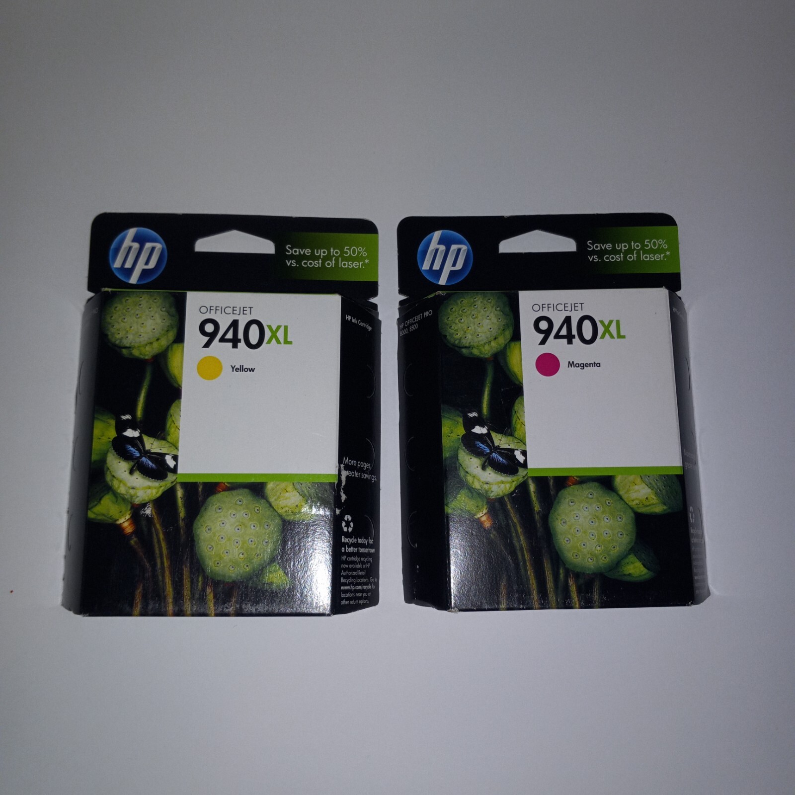 HP 940XL Ink Cartridges Lot of 2, Yellow and Magenta Exp. May 2013 New ...