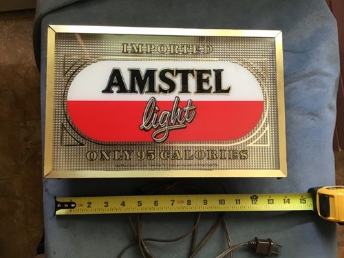 AMSTEL LIGHT LIGHTED SIGN 12&3/4x8&1/4 | eBay