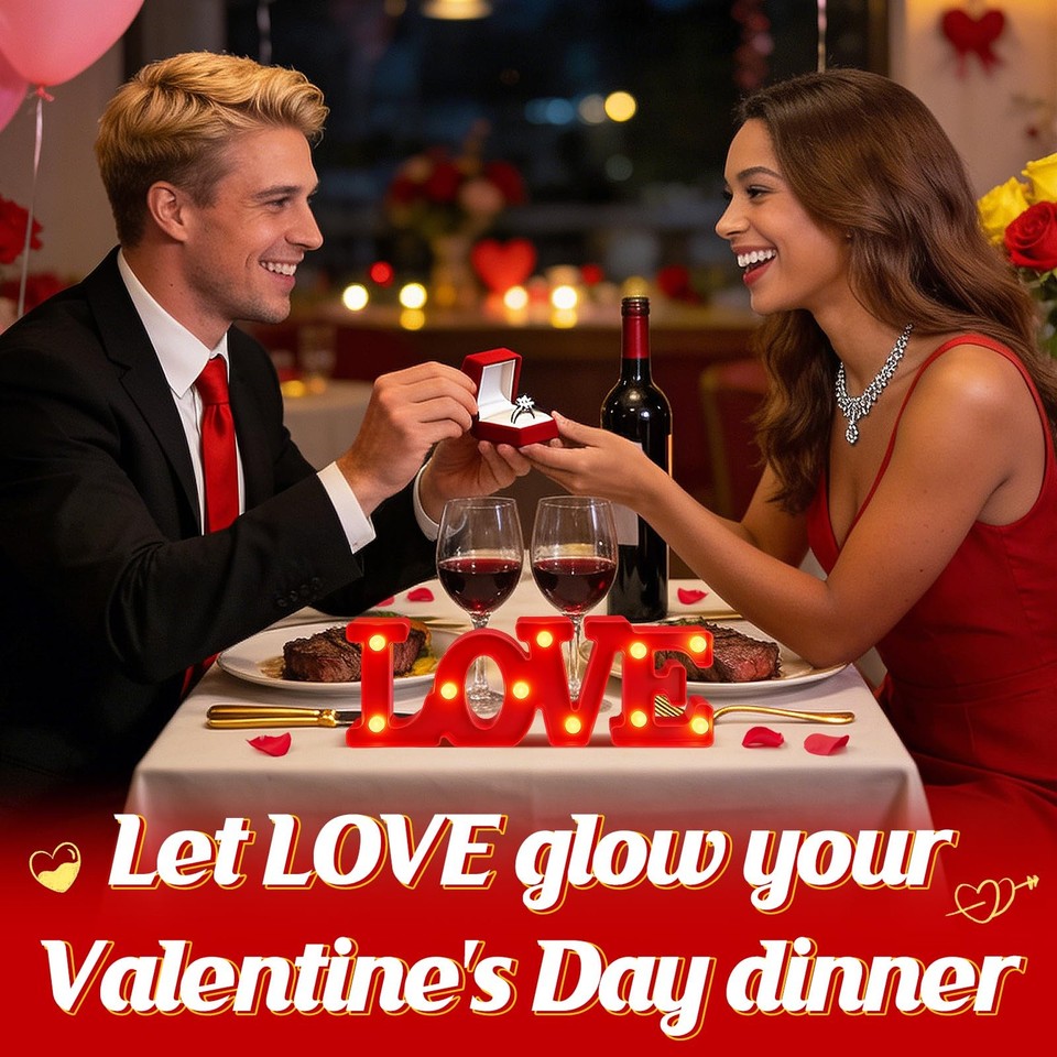 Love Sign LED Valentines Letters Shaped Lights - 11.7 * 4 * 1.6 inches ...