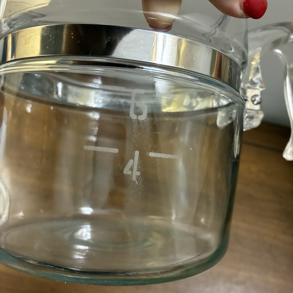 Vintage Pyrex 7756-B Flameware Glass Percolator Coffee Pot with Lid ...