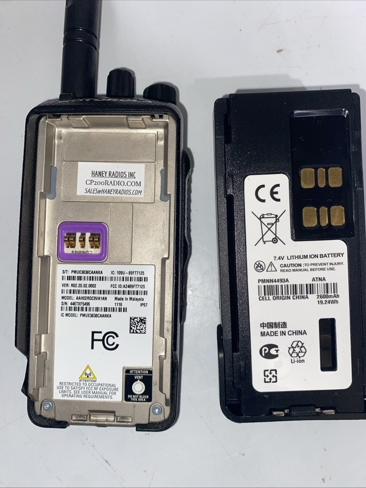 2 MOTOROLA XPR 3300E UHF 403-512MHZ RADIOS, BATTERY & CHARGER ...