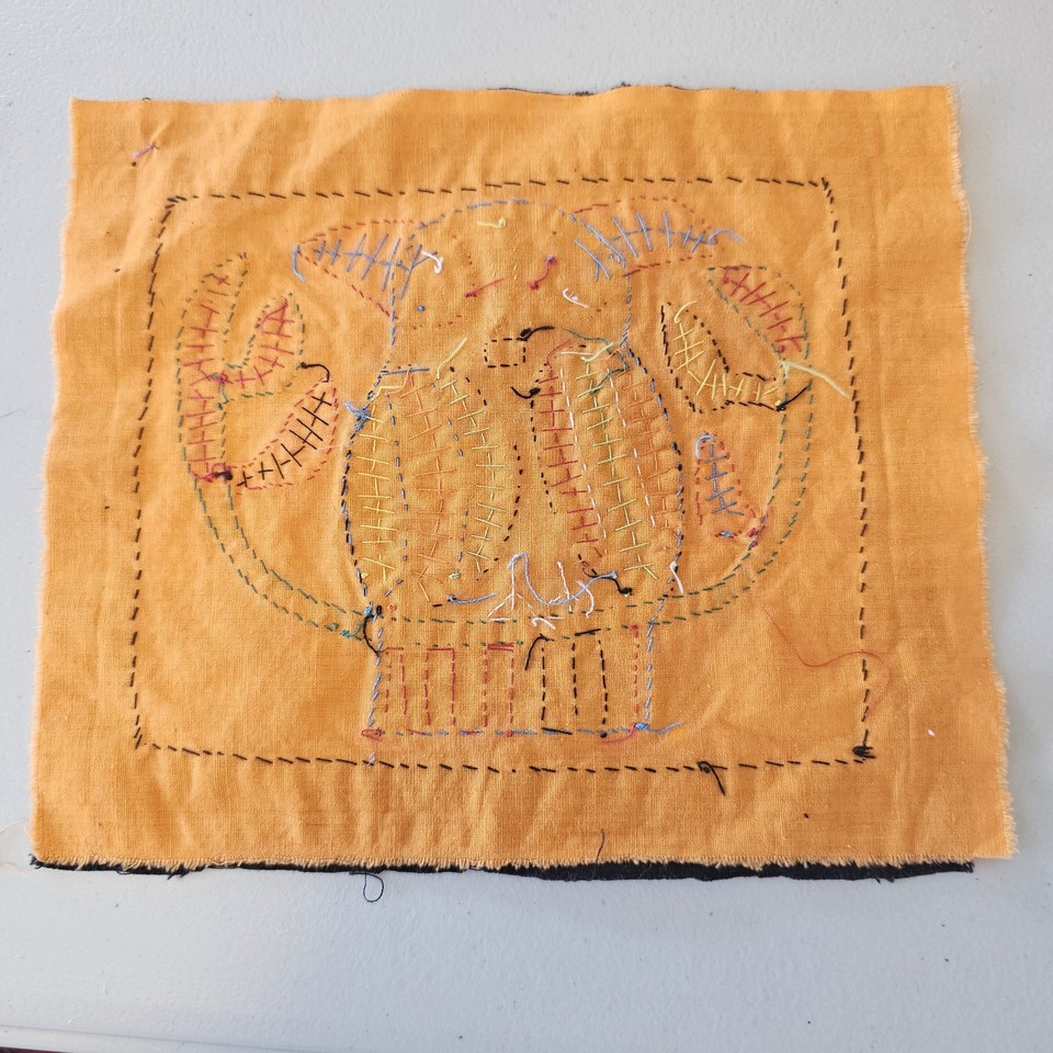 Vintage Panama Mola Hand Sewn Patchwork OWL 8.5" x 7.5" | eBay