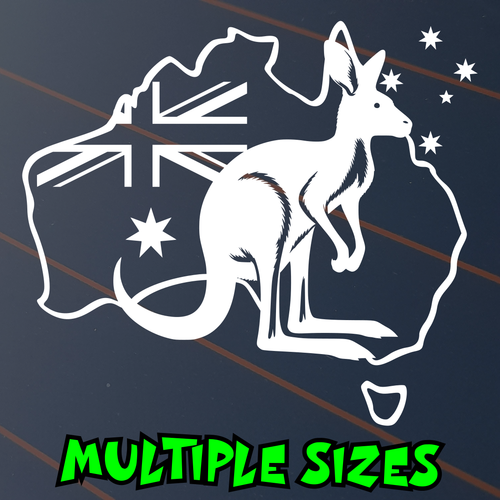 Australia Kangaroo Sticker Car Decal Southern Cross Australian Animal ...