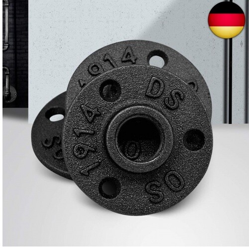 Fleymu 4PCS 1/2'' Vintage Industrie Rohr Flansch Gewinde Boden Flansch ...