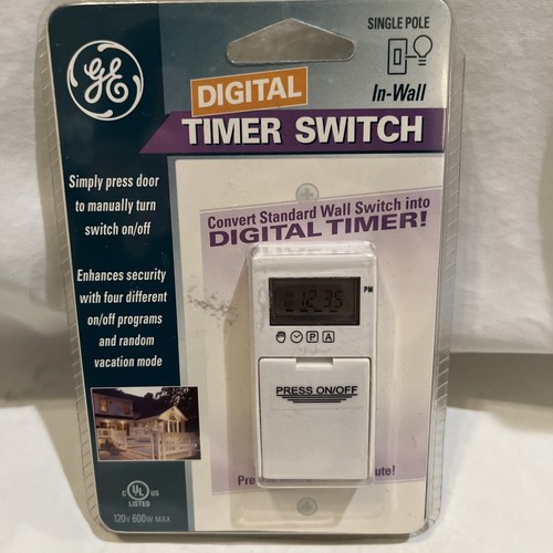 GE Digital Timer Switch In Wall Programmable 4 Modes Security GE5123B ...