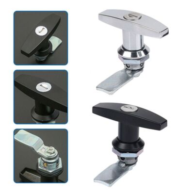 Zinc Alloy T Shape Lock Mechanical Cabinet Door Lock Handle Lock Garage ...
