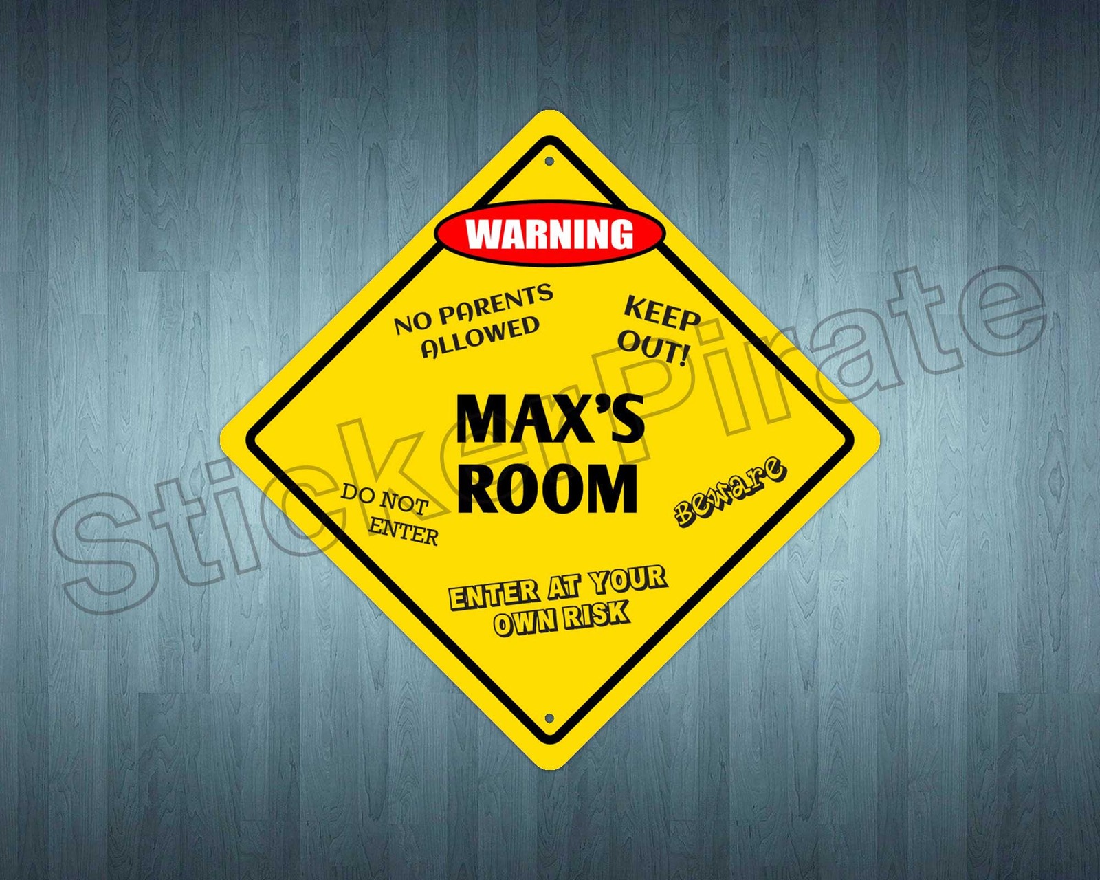 *Aluminum* Max's Room Kids Room Door 12"x12" Metal Novelty Sign | eBay