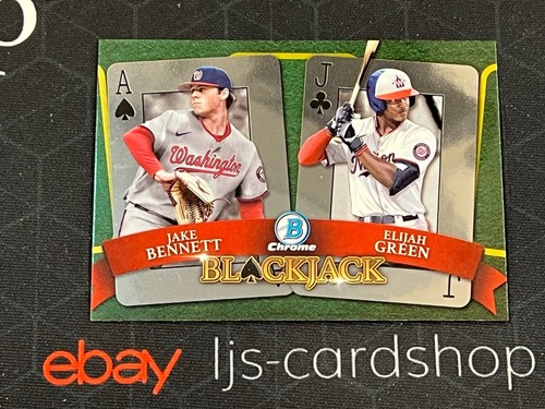 2022 Bowman Chrome Draft Jake Bennett Elijah Green Blackjack Insert #BJ ...