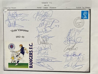 RANGERS FC 2003 : RARE TREBLE CHAMPIONS TEAM SIGNED BY 20 RANGERS ...