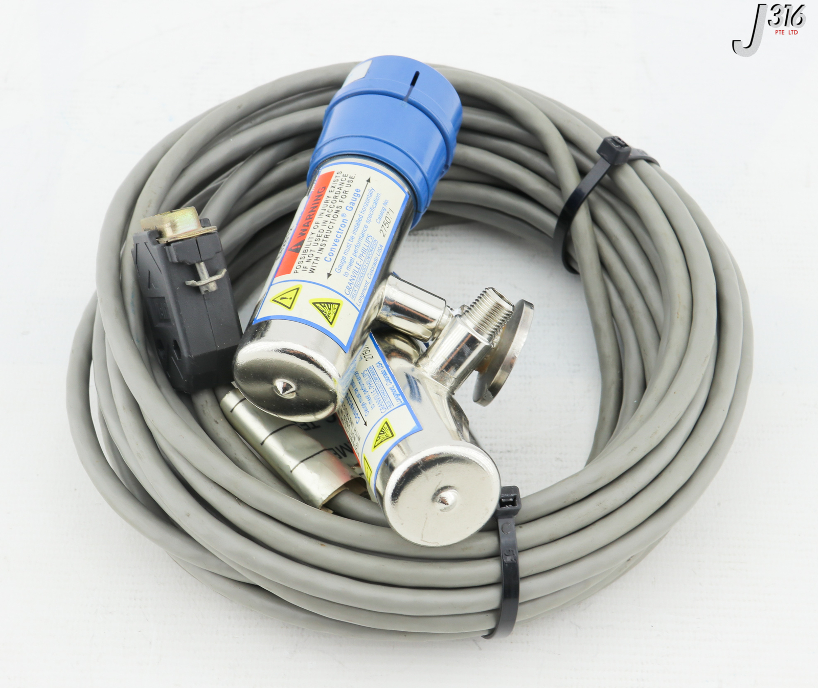 32715 GRANVILLE-PHILLIPS CONVECTRON GAUGE SENSOR W/ CABLES CONNECTIONS ...