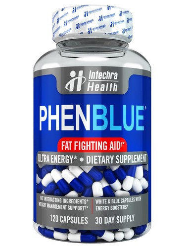 PHENBLUE Fat Fighting Diet pills + Ultra Energy 120 Blue/White Capsules ...