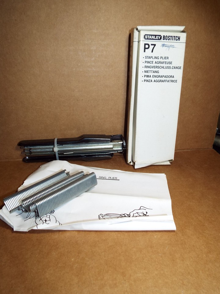 Stanley Bostitch P7 Steel Stapling Fastener Hog Ring Pliers NOS ~SEE ...