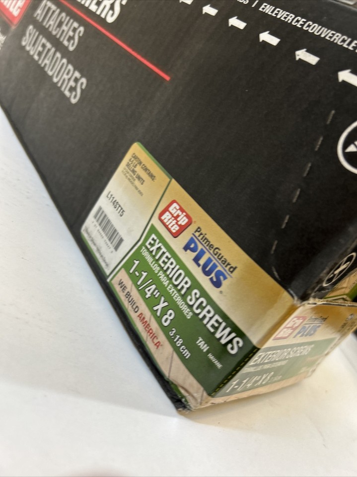 Grip Rite L114STT5 1-1/4-inch by 8 Tan T-20 Star Drive 4 Boxes (827pcs ...