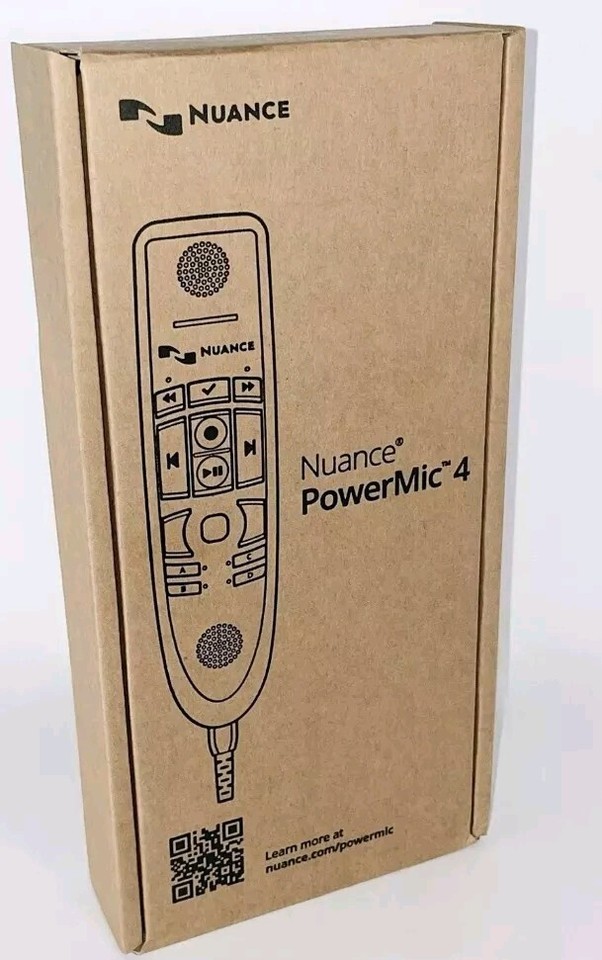 Nuance PowerMic 4 Medical Dictation, Voice & Speech Recognition Handset ...
