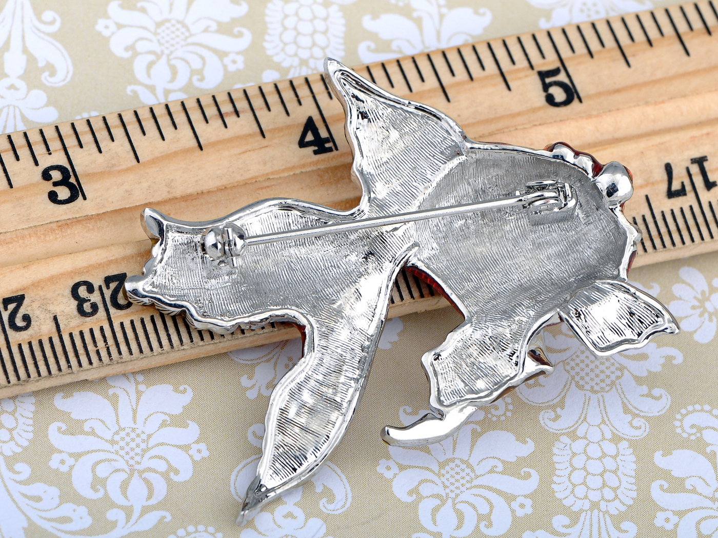 Fashion Red Fish Crystal Rhinestone Goldfish Pin Brooch Unique Jewelry ...