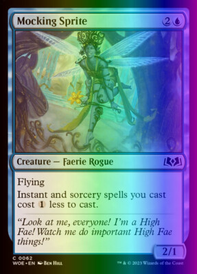 MTG Magic the Gathering Mocking Sprite (62/475) Wilds of Eldraine NM ...
