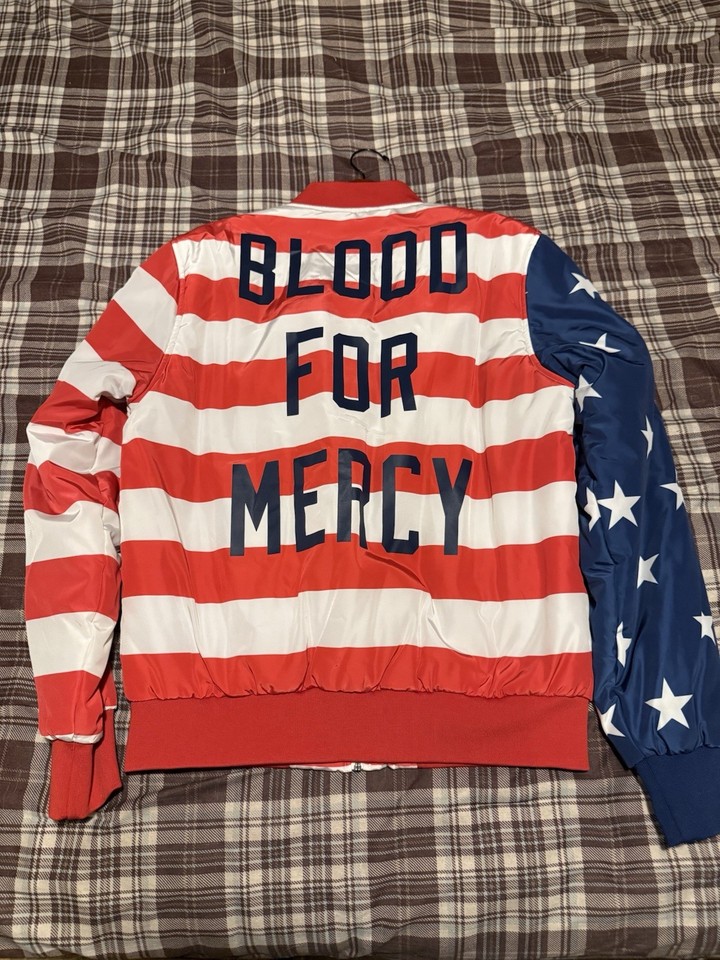 ULTRA RARE Yellow Claw Blood For Mercy ‘Murica XL Bomber Jacket | eBay