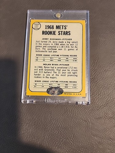 1968 Nolan Ryan Rookie Stars Reprint Rookie Auto Certified Sticker On ...