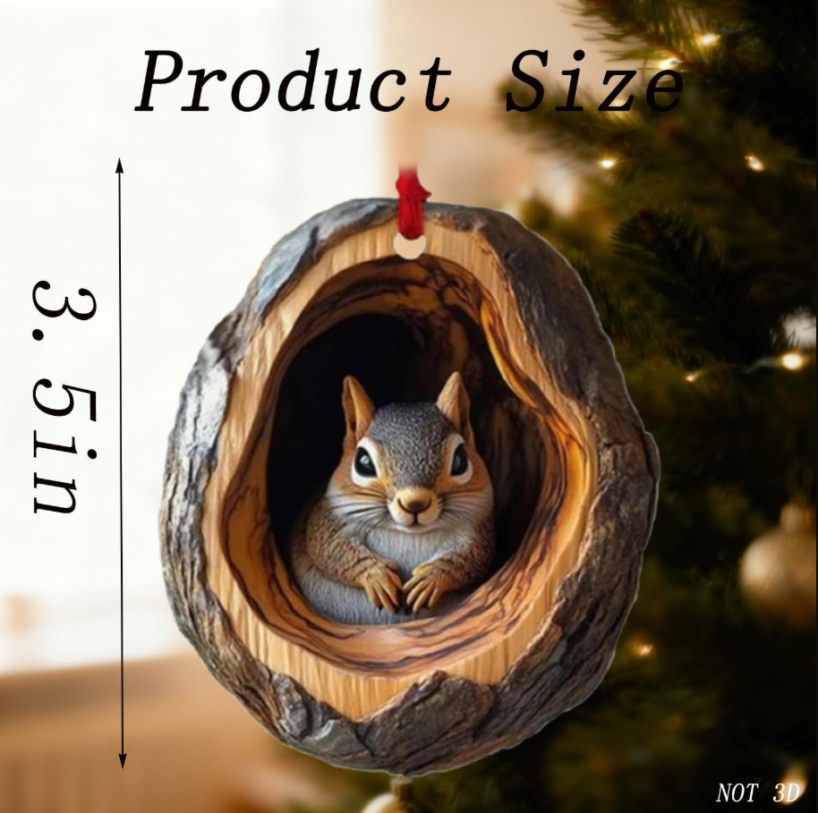 Squirrel Ornament 2025 – Squirrel Ornaments for Christmas Tree, Hugging ...