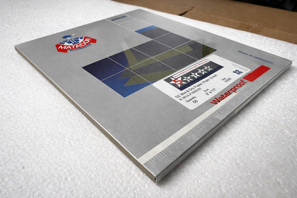 9" x 11" P3000 Wet Dry Sandpaper Sheets Auto Body Paint Finishing 50 ...