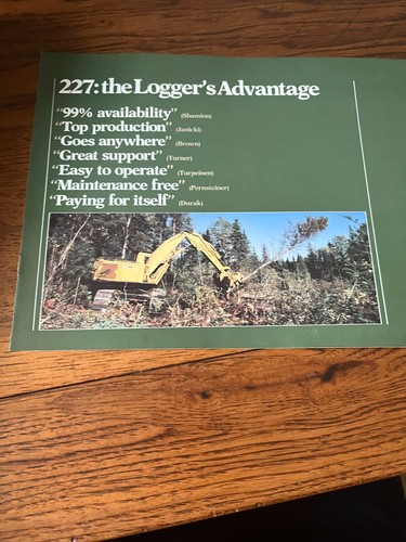 Caterpillar CAT 227 Logger Brochure FCCA | eBay