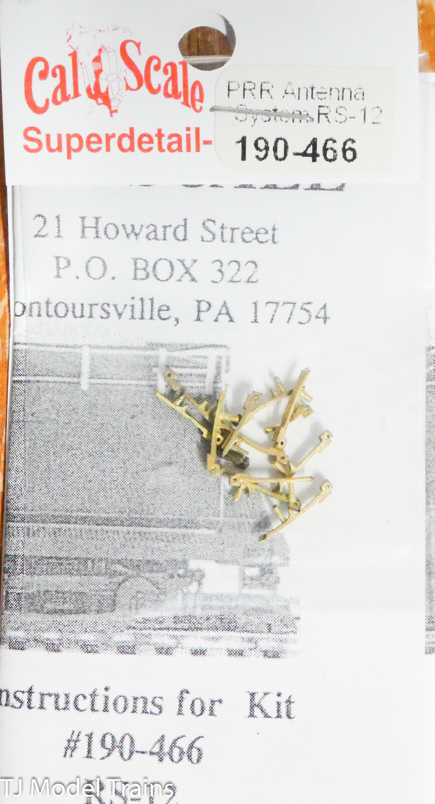 Cal-Scale HO #466 PRR Antenna System RS-12 (Brass Castings) | eBay