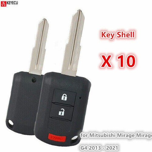 10*Remote Key Shell Fob for Mitsubishi Mirage Mirage G4 2013 2014 2015 ...