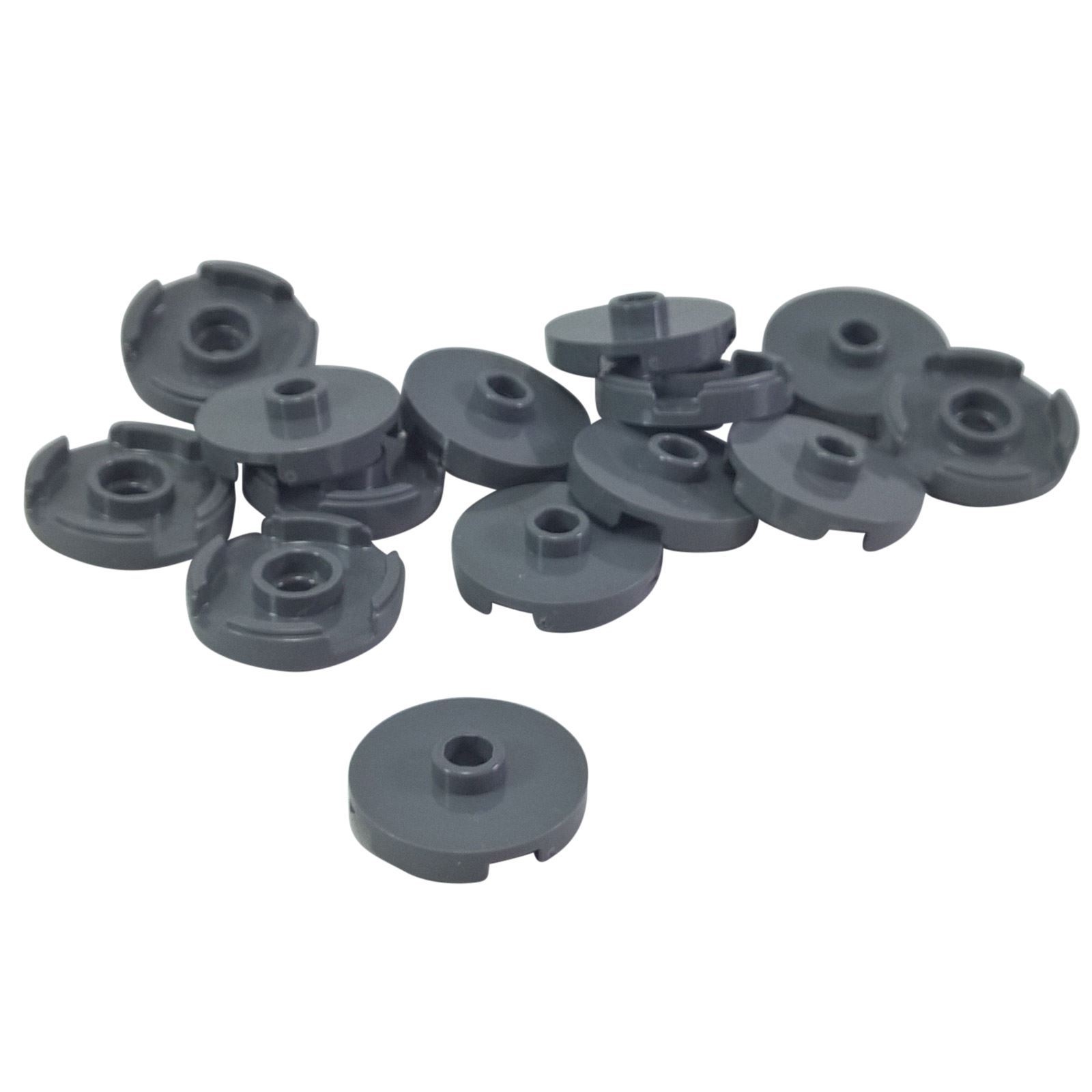 15 NEW LEGO Tile, Round 2 x 2 with Open Stud Dark Bluish Gray | eBay