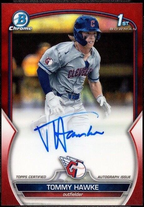 2023 Bowman Draft - Chrome Prospect Autographs Tommy Hawke #CDA-THA Red ...