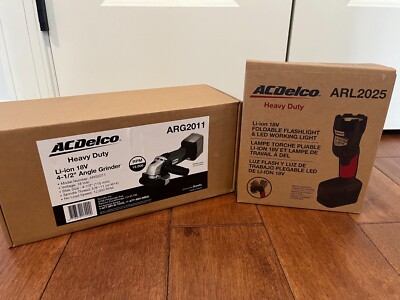 ACDelco Heavy Duty 18V 4.5" Angle Grinder & Flashlight Combo, tool only ...