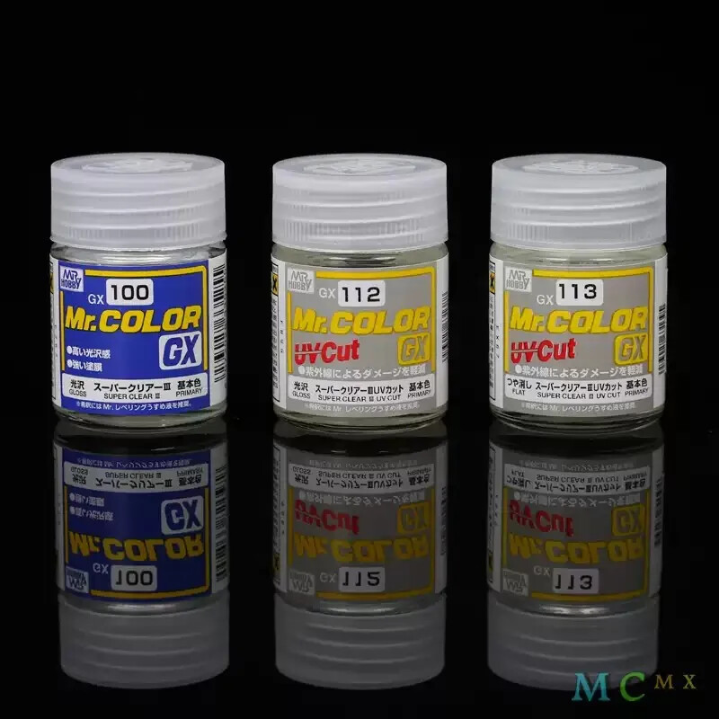 MR HOBBY GX100~GX114 Super Clear III UV Cut Oil-based Protective Paint ...