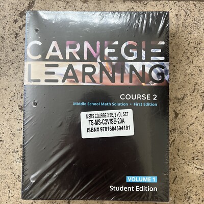 Carnegie Learning Course 2 Middle School Math Solution Student Edition ...