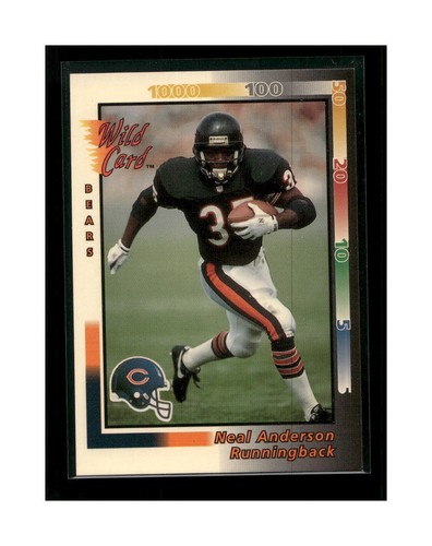 1992 Wild Card Neal Anderson #408 Chicago Bears FOOTBALL | eBay