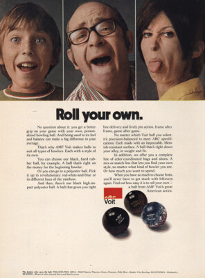 1973 AMF Voit Bowling Ball: Roll Your Own Vintage Print Ad | eBay