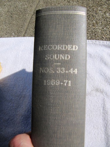 British Institute of RECORDED SOUND Journal Complete 1969-71 No 33-44 ...