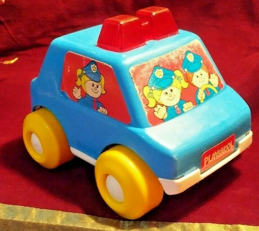 Playskool Vintage 1991 Blue Police Push Car | eBay