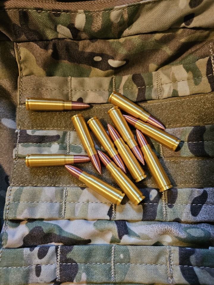 30pcs Replica Inert 7.62x39mm AK47 Rounds For Military Displays, Movie ...