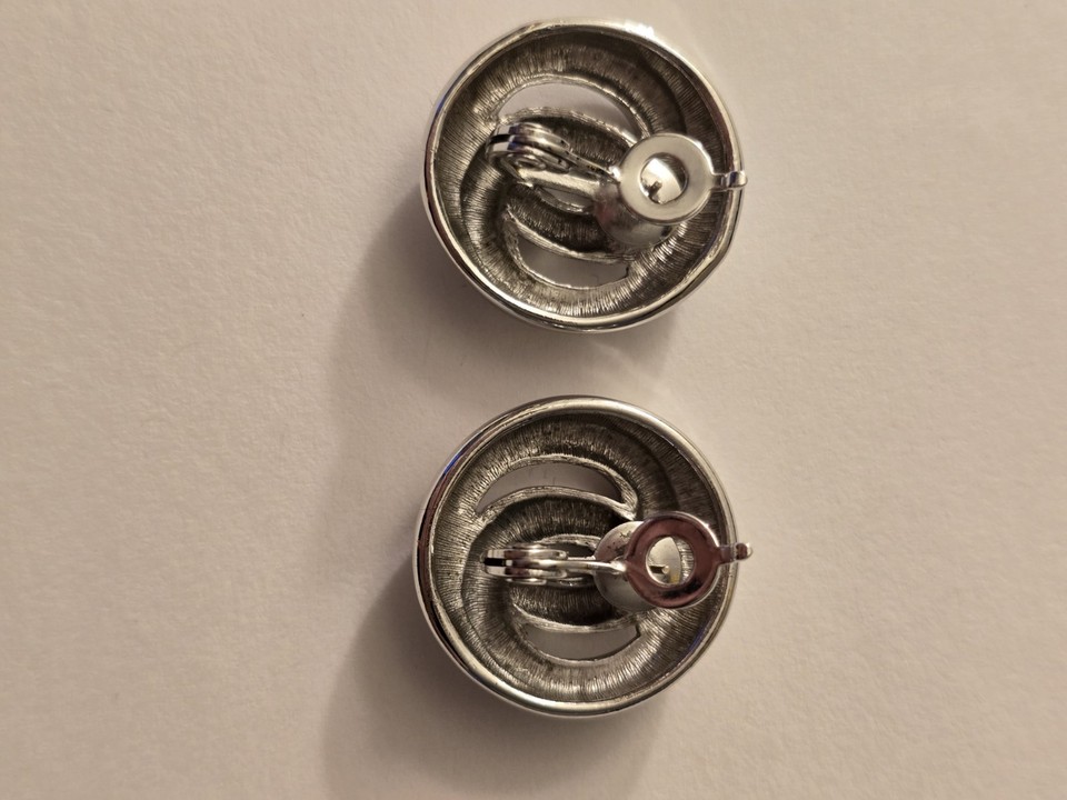 Silver tone Knot Clip-On Stud Earrings Fashion Metal Lobe Costume | eBay