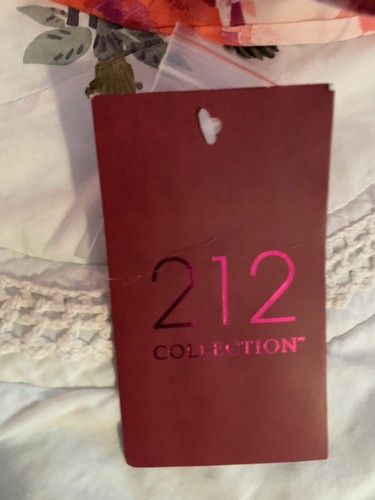 212 COLLECTION TOP BLOUSE SZ LG TIE-DYED SPLASH RED PURPLE ORANGE WHITE ...