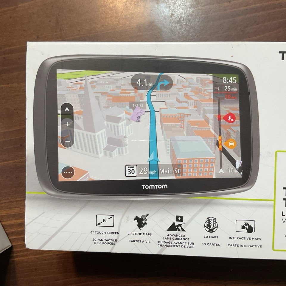 TomTom Go 600 Portable GPS Vehicle 6-inch. Works. No charger cord Great ...