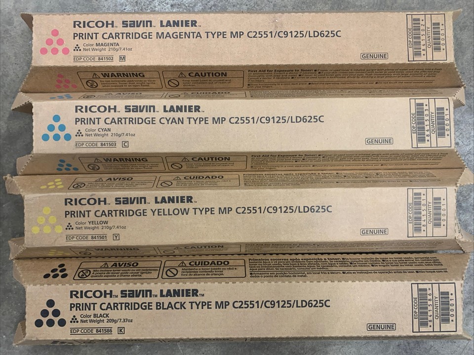 Ricoh Savin Lanier MP Set C2051/C2551/LD625C C9125/841586 841501 841502 ...