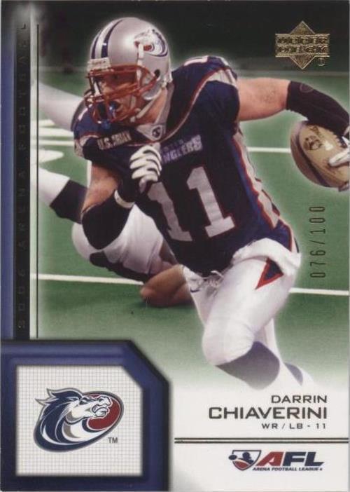 2006 Upper Deck Arena Football - Darrin Chiaverini #15 Gold /100 for ...