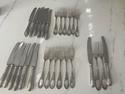 Antique Vintage 28 Pc. Russian S&D MHU Melchior Dinner Flatware Set? | eBay