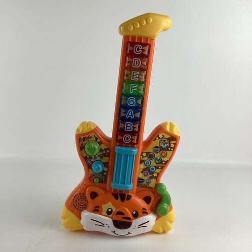 VTech Zoo Jamz Tiger Rock Guitar Musical Instrument Lights Sounds ...